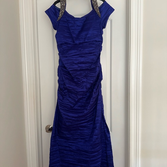 Alex Evenings | Dresses | Alex Evenings Royal Blue Textured Prom Dress ...
